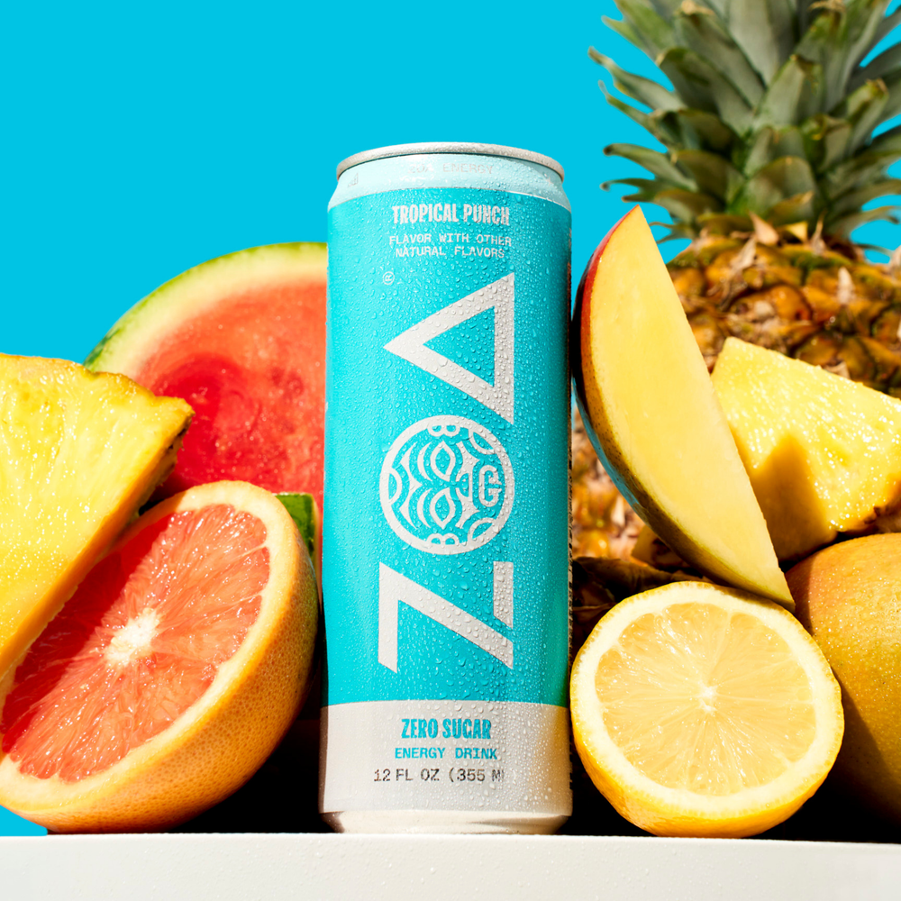 ZOA Zero Sugar Energy Drink 355 mL Tropical Punch – Dale’s Candy Co.