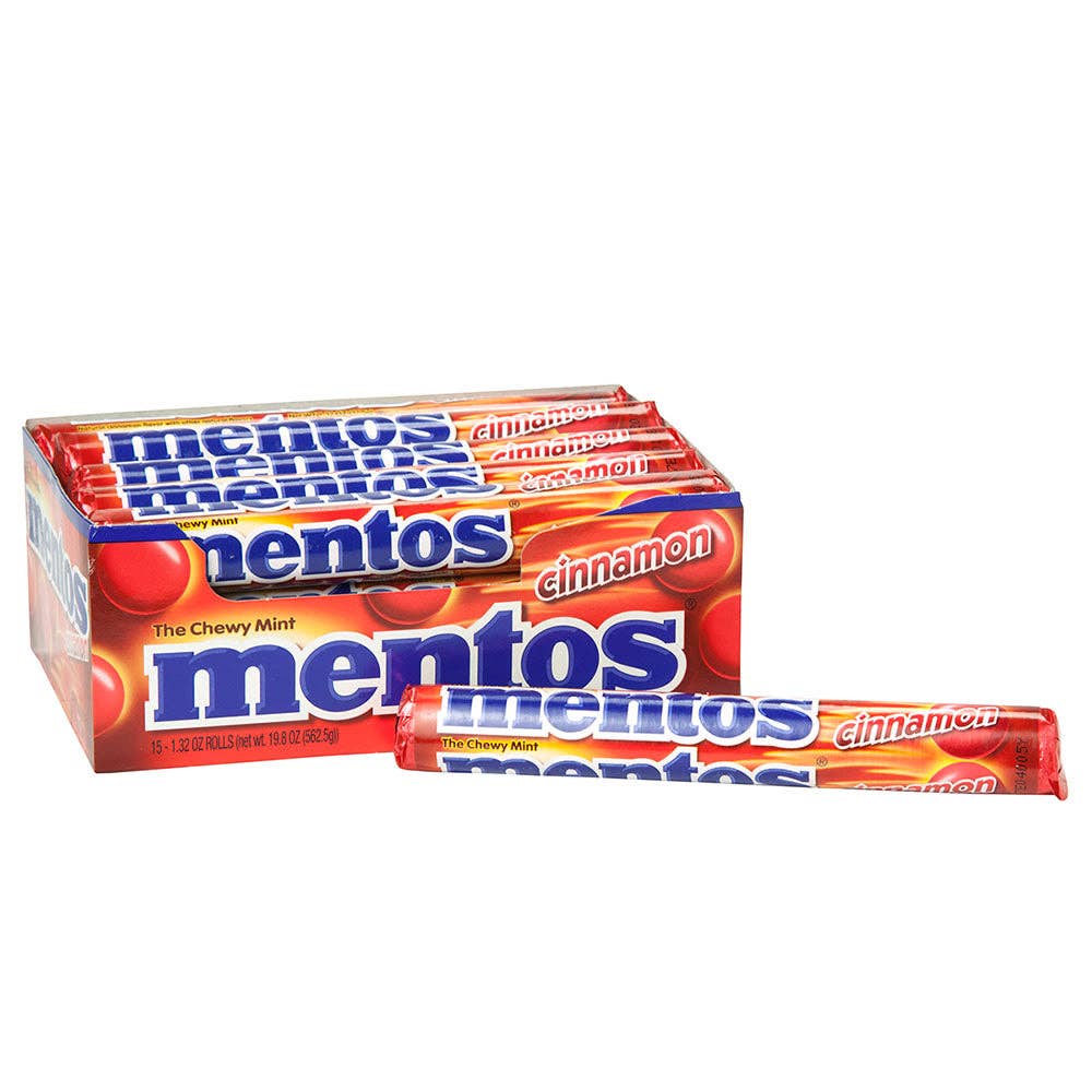 MENTOS CINNAMON Brazil 1.32 OZ ROLL- 15 Count – Dale’s Candy Co.