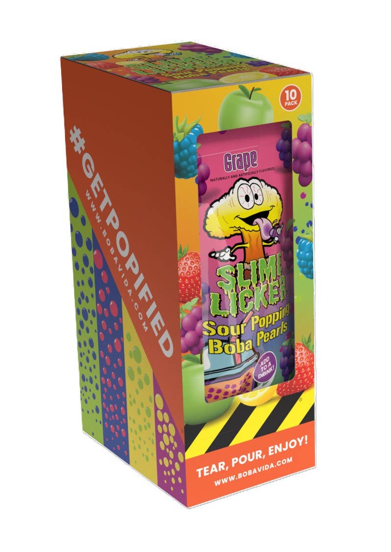 Popping Boba, Toxic Waste Slime Licker Grape – Dale’s Candy Co.