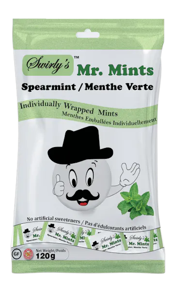 Swirly's Mr. Mints Spearmint Peg Bag 120g – Dale’s Candy Co.